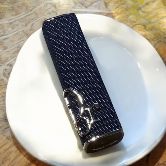 Dior | Makeup | Dior Addict Couture Lipstick Case Denim Silver | Poshmark
